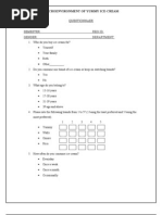 Questionnaire Updated | PDF | Confectionery | Bakery