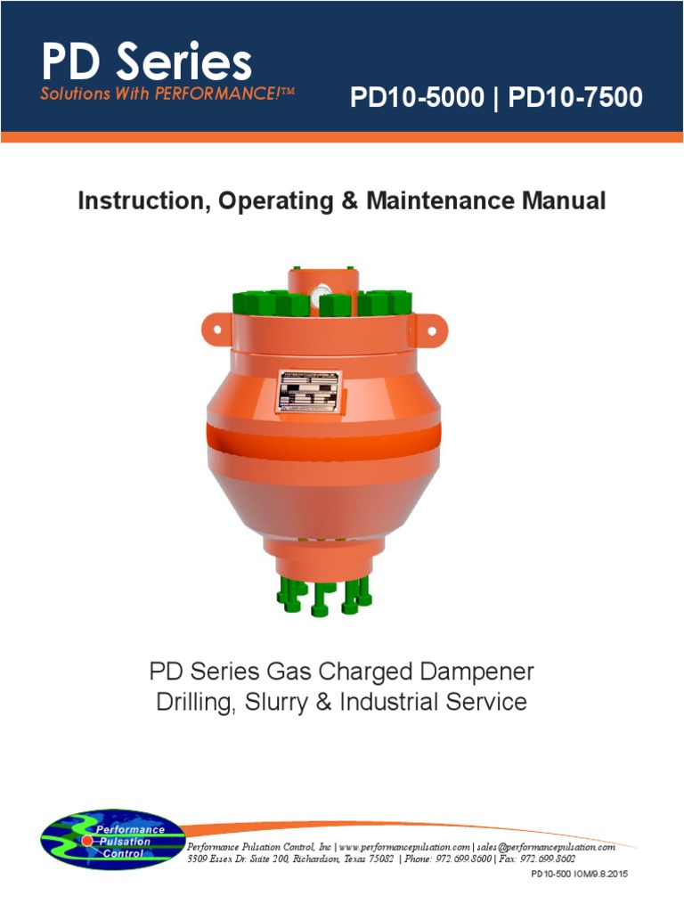 Pulsation Dampener | PDF | Valve | Screw