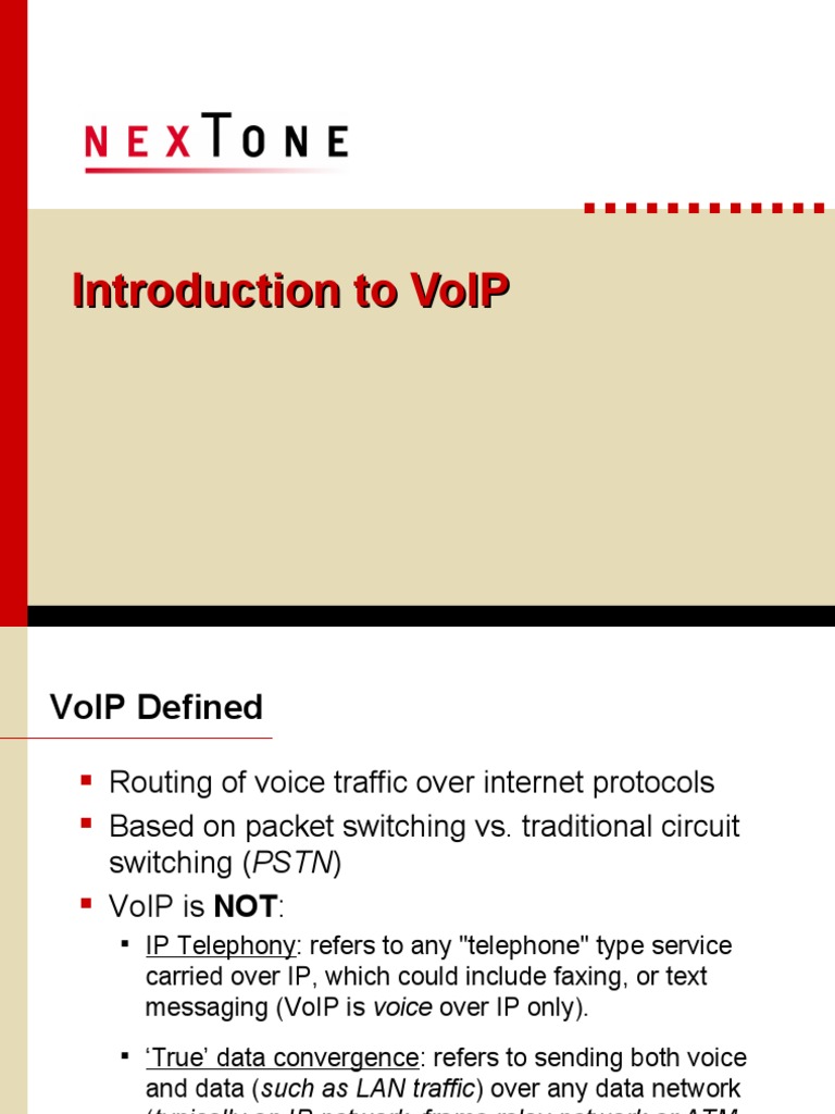 Intro To VoIP | PDF | Voice Over Ip | Computer Network