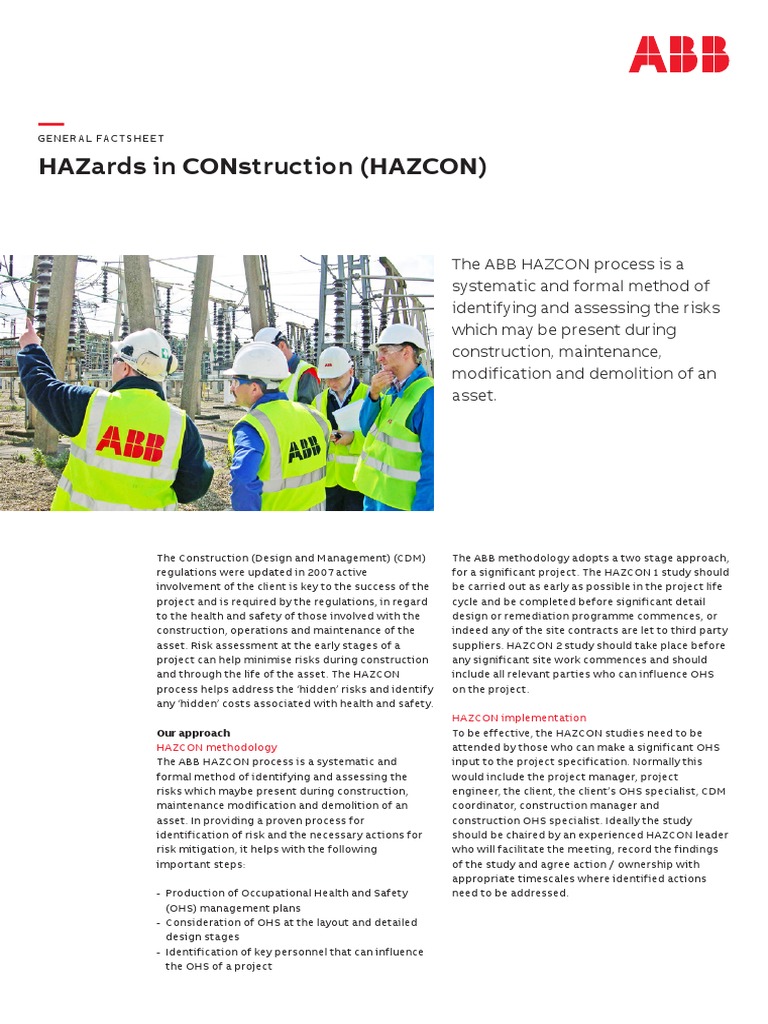 Hazards in Construction (Hazcon) | PDF | Occupational Safety And Health ...