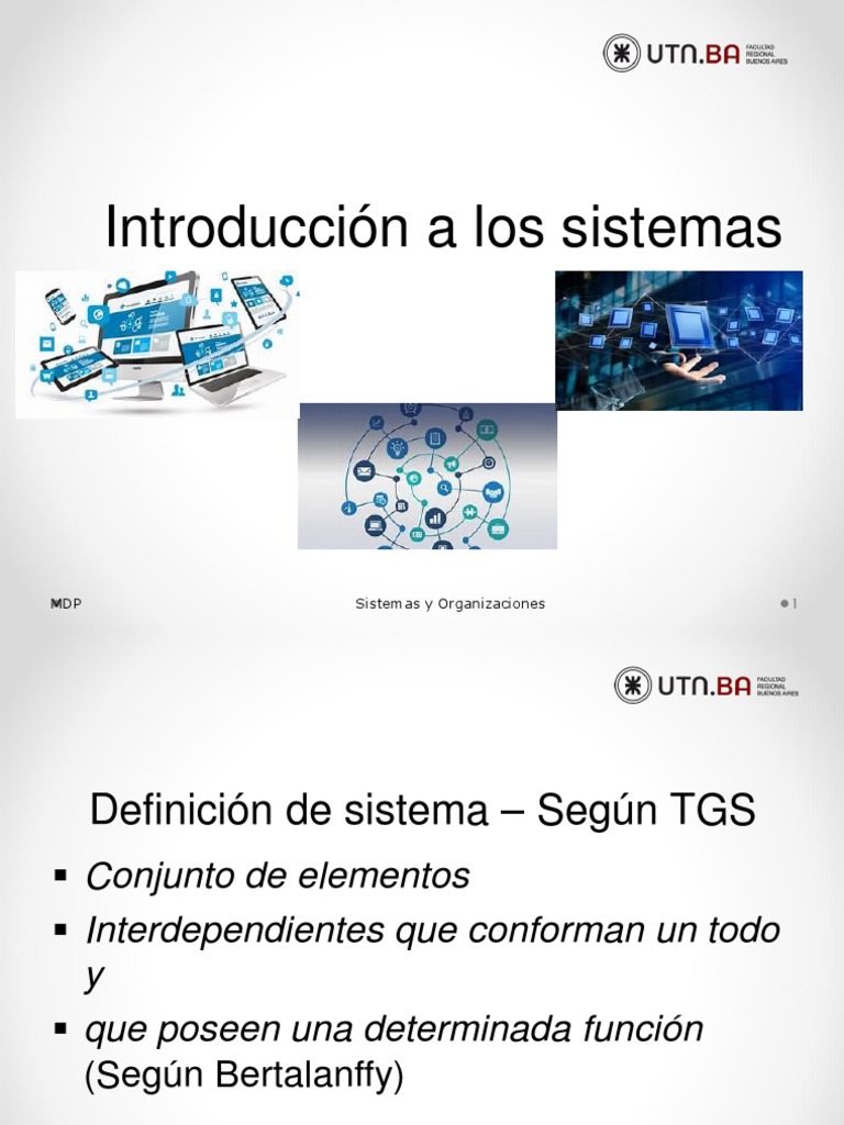 Introducción A Los Sistemas - UTN 2020 | PDF | Sistema | Información