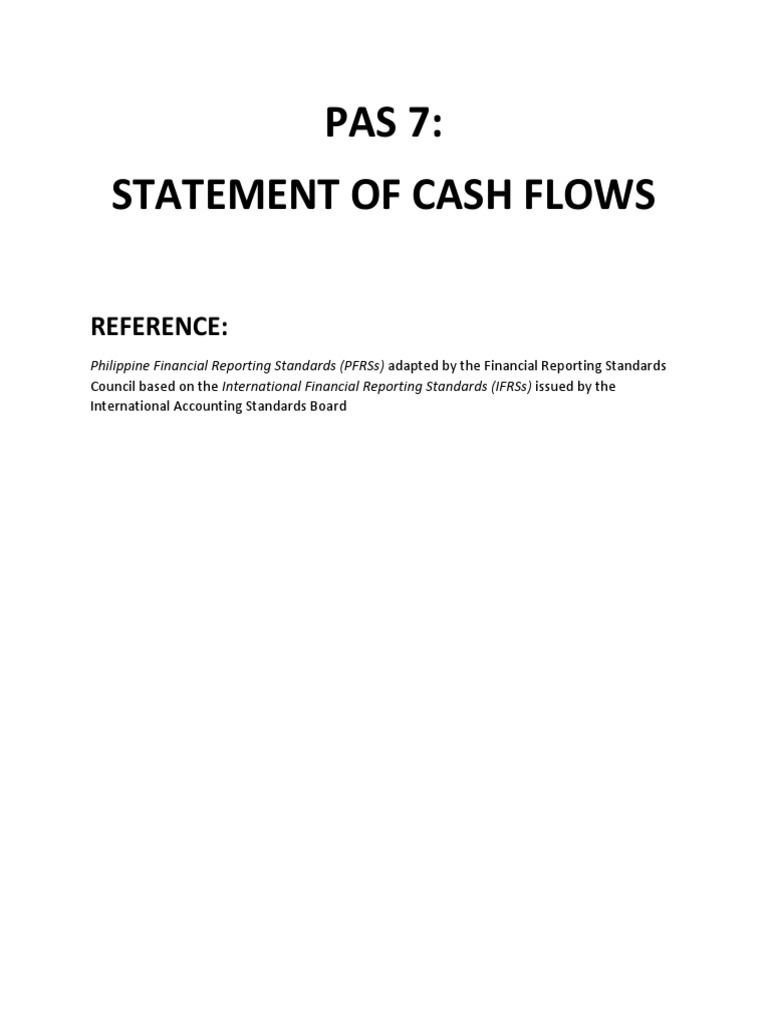 PAS 7: Cash Flow Statement Overview | PDF
