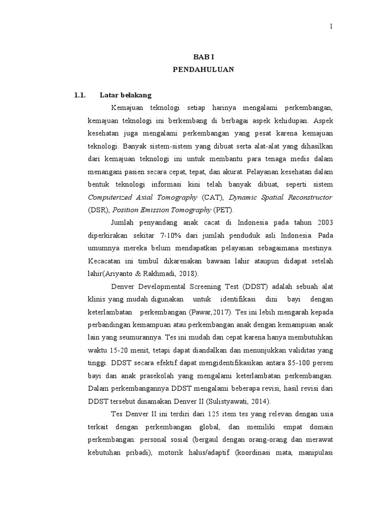 Deteksi Dini Perkembangan Anak Denver II | PDF