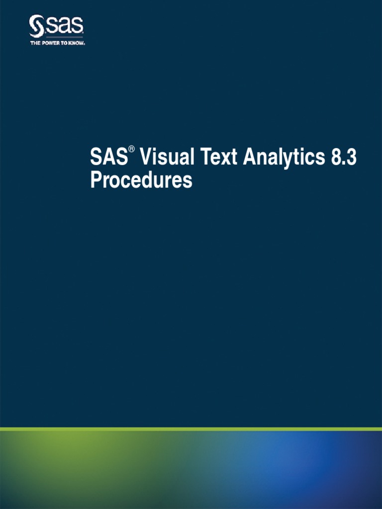 SAS Visual Text | PDF | Thread (Computing) | Sas (Software)