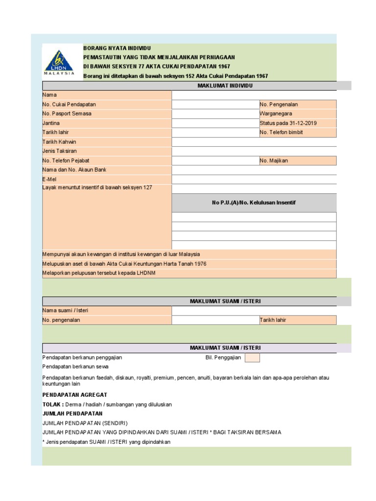 E-Filing 2019 TEMPLATE | PDF