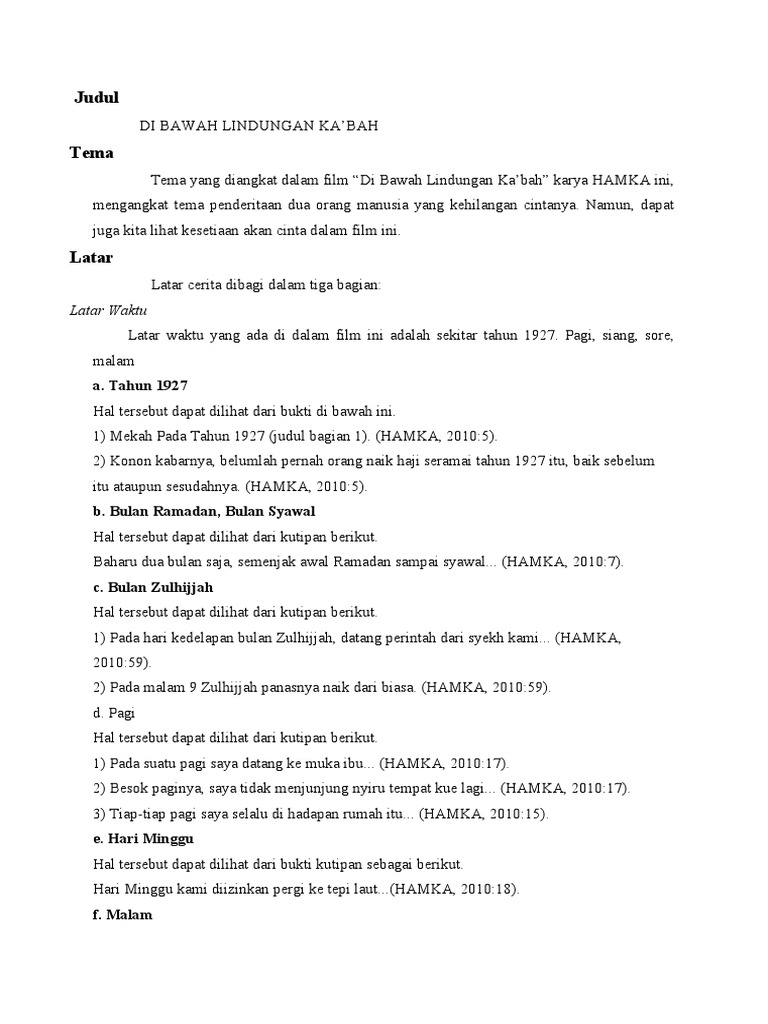 Dibawah Lindungan Kabah | PDF