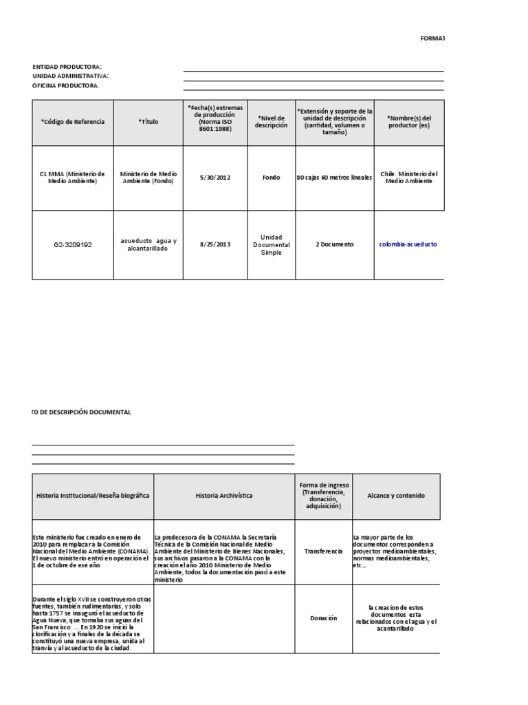 Formato Descripcion Documental | PDF | Science | Ciencia y Tecnología