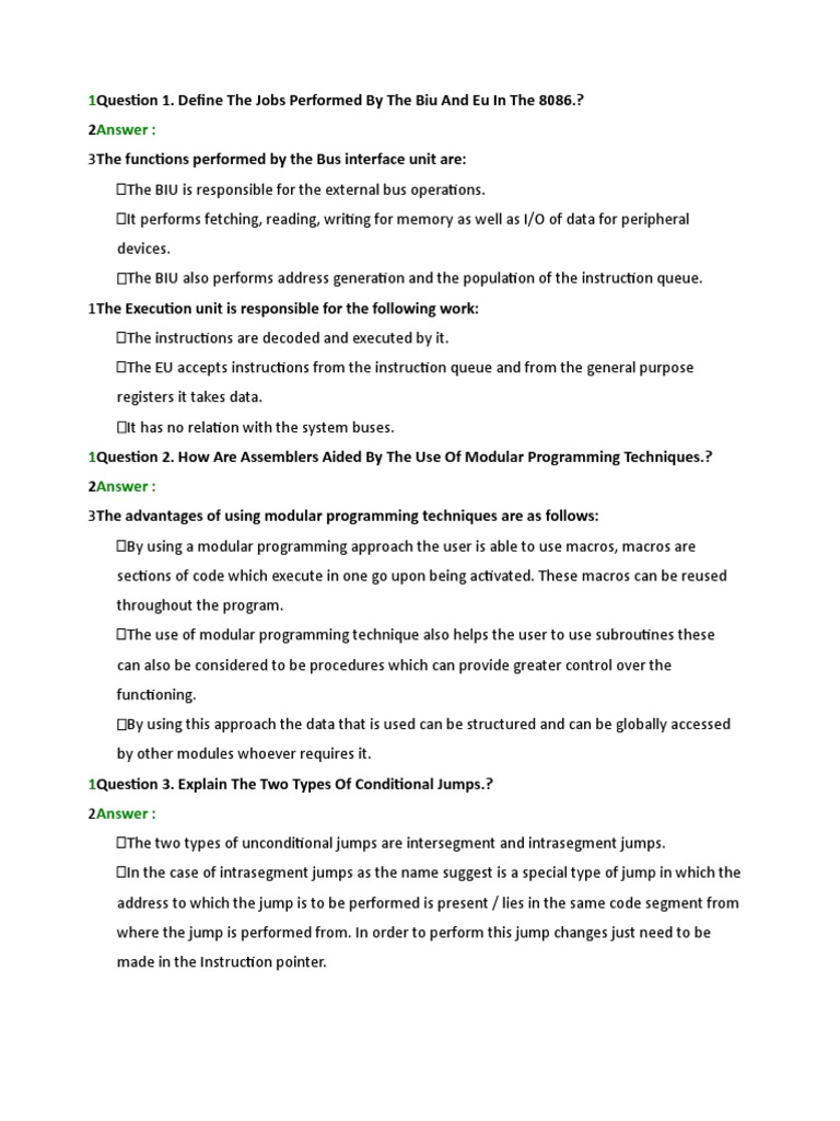 Understanding The Functions Of The Bus Interface Unit And Execution Unit In The 8086