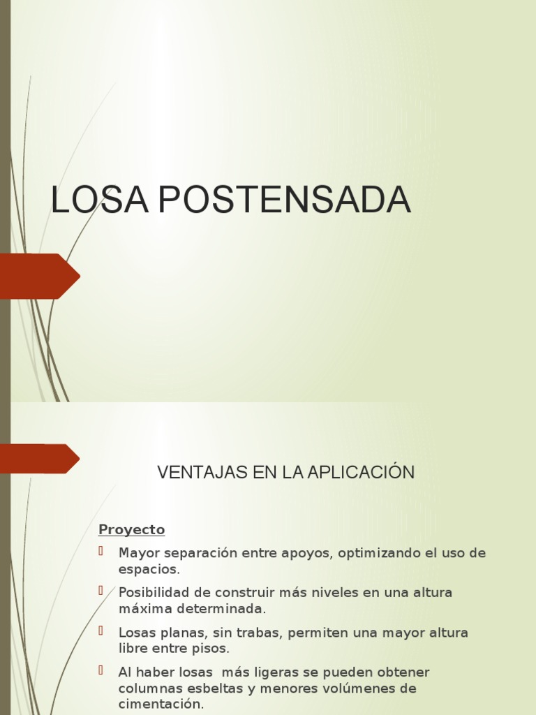Losa Postensada | PDF | Hormigón | Ingeniero civil