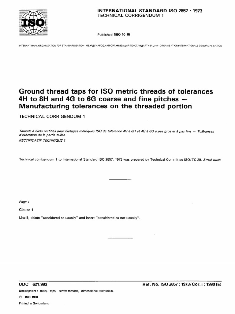 Iso 2857-1973 C1-1990 | PDF