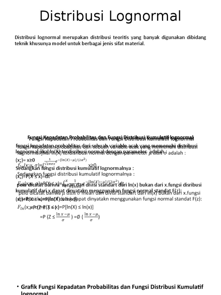 Distribusi Lognormal | PDF