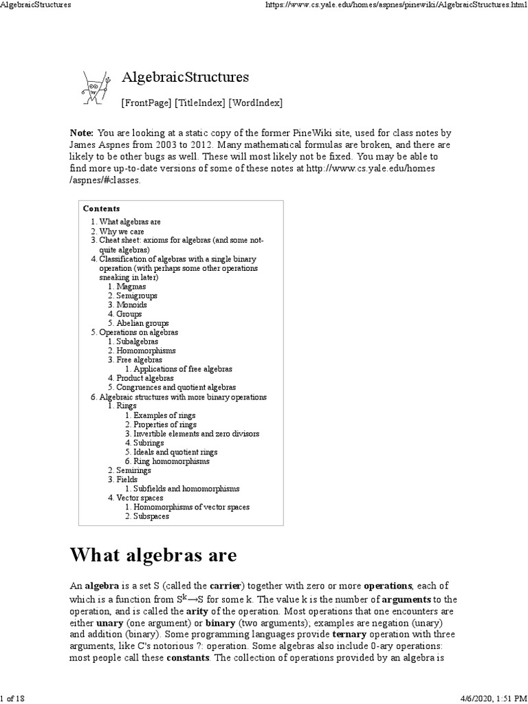 5 Algebraic Structure More | PDF | Ring (Mathematics) | Group (Mathematics)