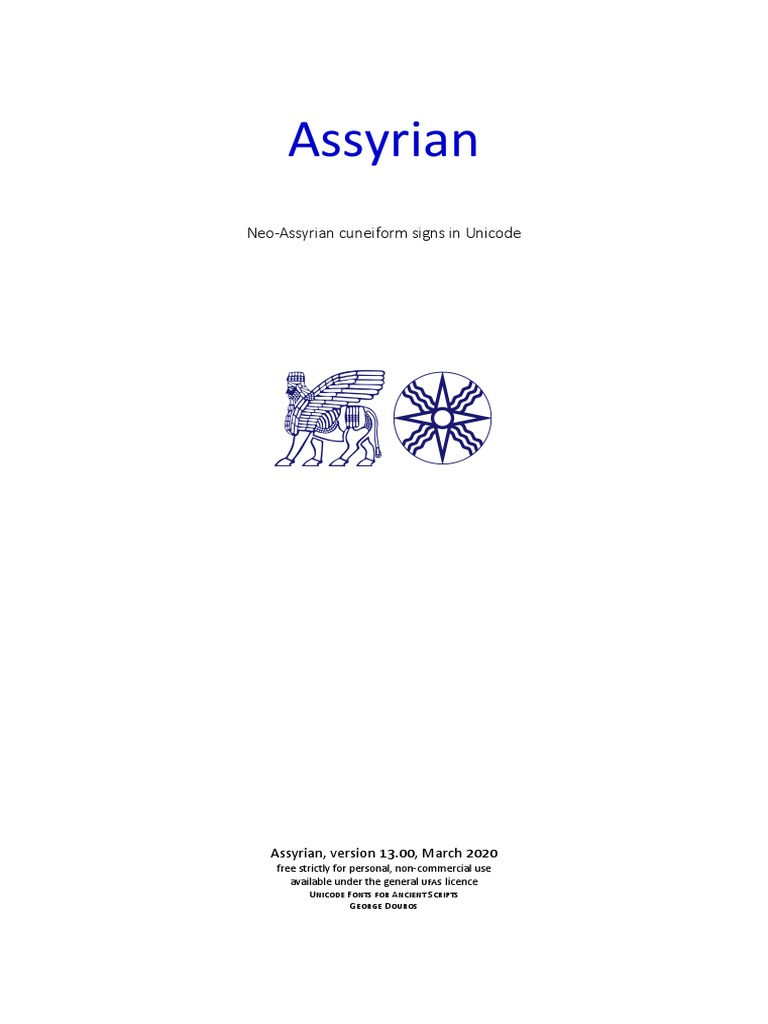 Assyrian: Neo-Assyrian Cuneiform Signs in Unicode | PDF | Cuneiform ...