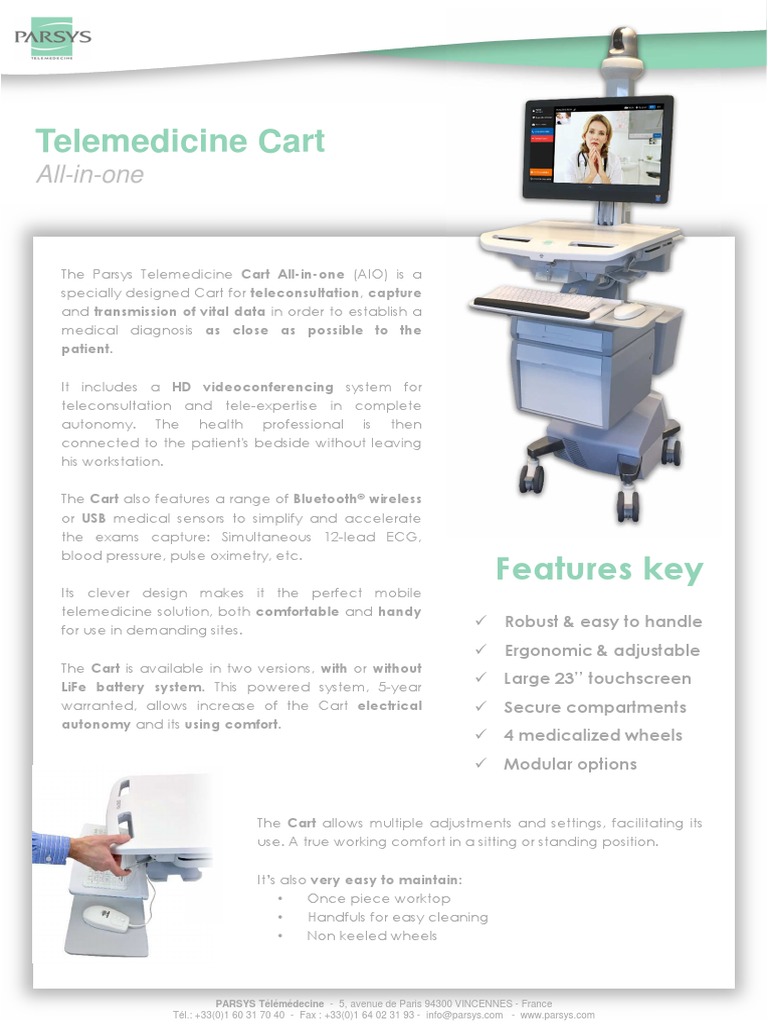 Telemedicine Cart: Features Key | PDF | Equipment | Electrical Engineering
