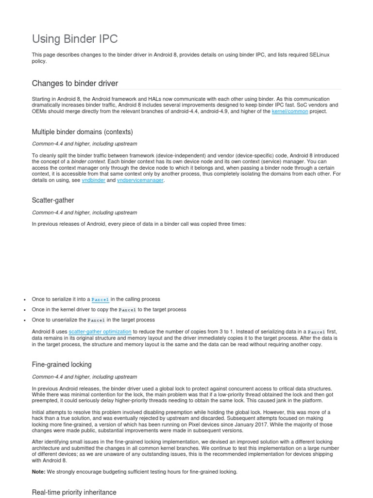 Using Binder IPC | PDF | Android (Operating System) | Device Driver