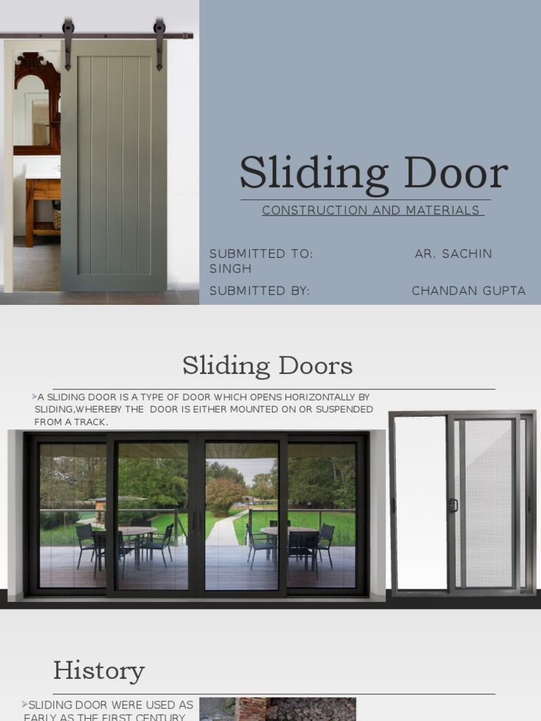 Sliding Door: Construction and Materials | PDF | Door | Architectural ...