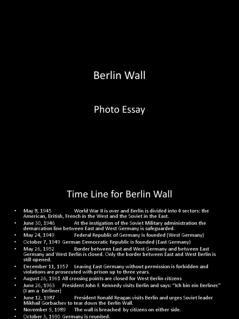 Berlin Wall Photo Essay | PDF | Berlin Wall | East Germany
