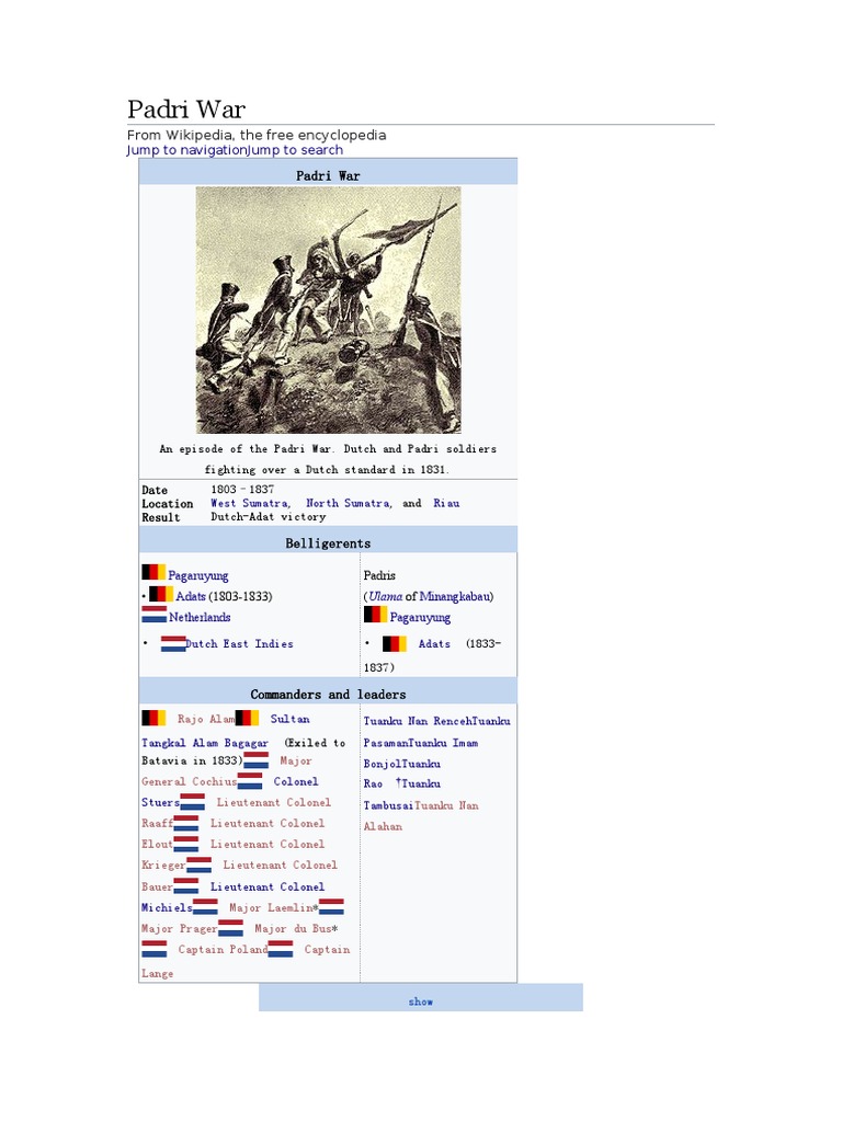 Padri War | PDF | Indonesian People | Indonesia