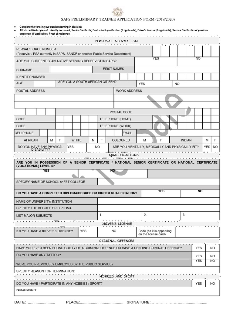 Application Form PDF | Download Free PDF | Diploma | Government And ...