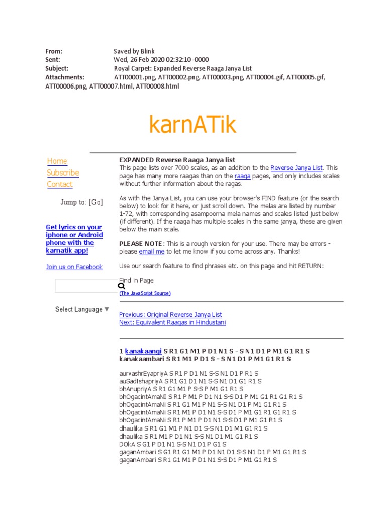 Raga List PDF | PDF | Mobile Computers | Mobile Phones