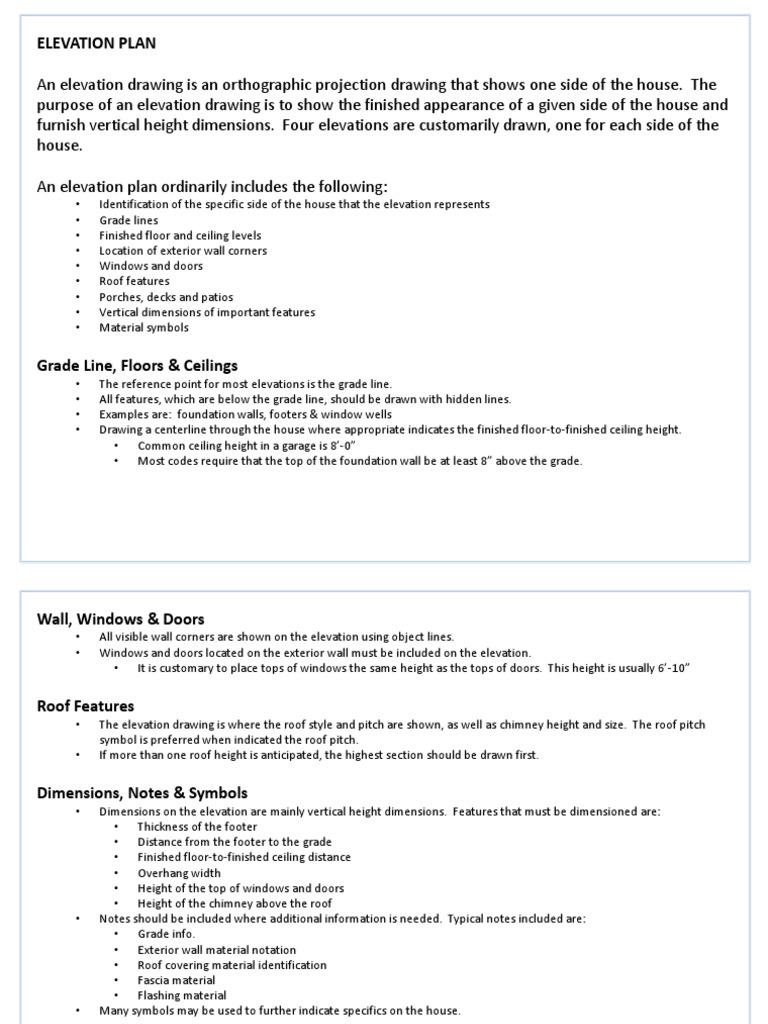 Arch II-9-lesson-THE ELEVATION PLAN PDF | PDF | Architectural Elements ...