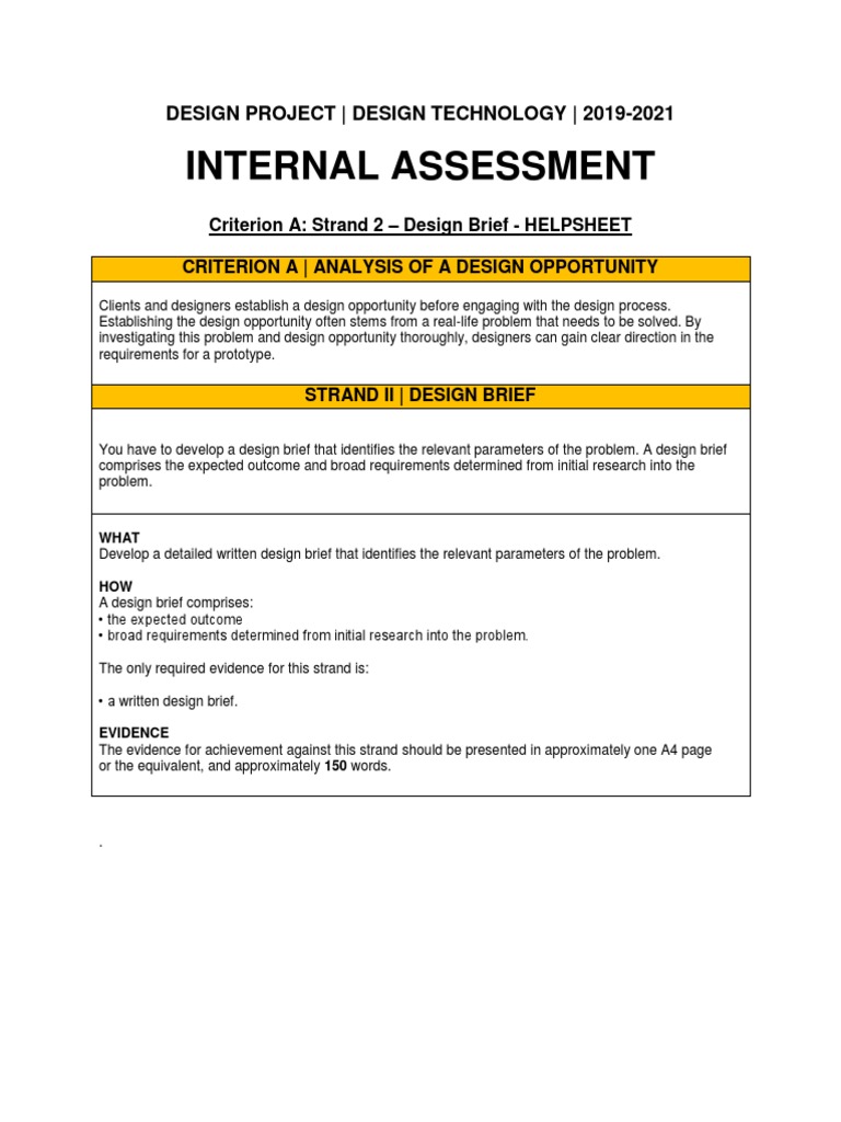 Design Brief Guide for Students | PDF | Target Audience | Design