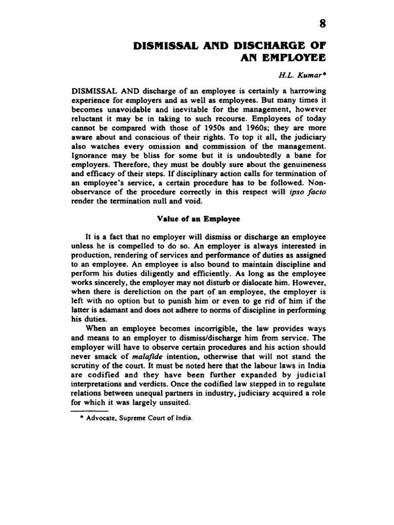 Dismissal VS Discharge | PDF | Military Discharge | Employment