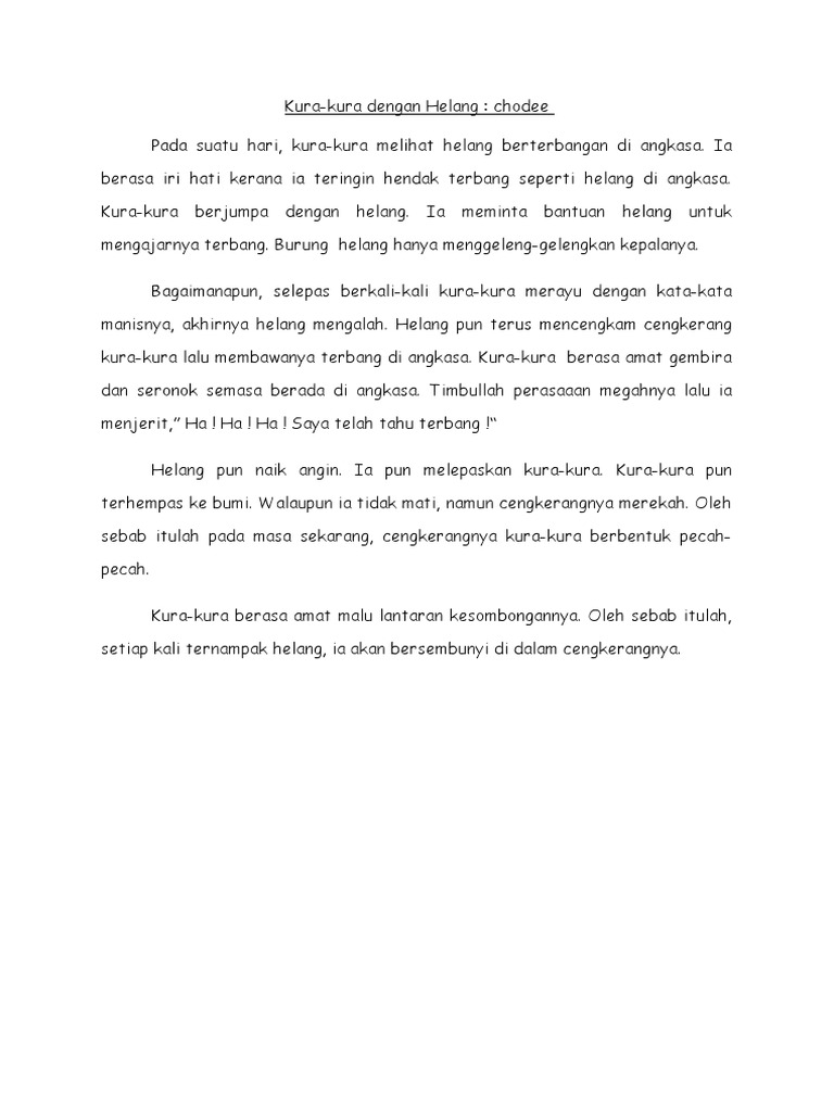Kura-Kura Dengan Helang | PDF