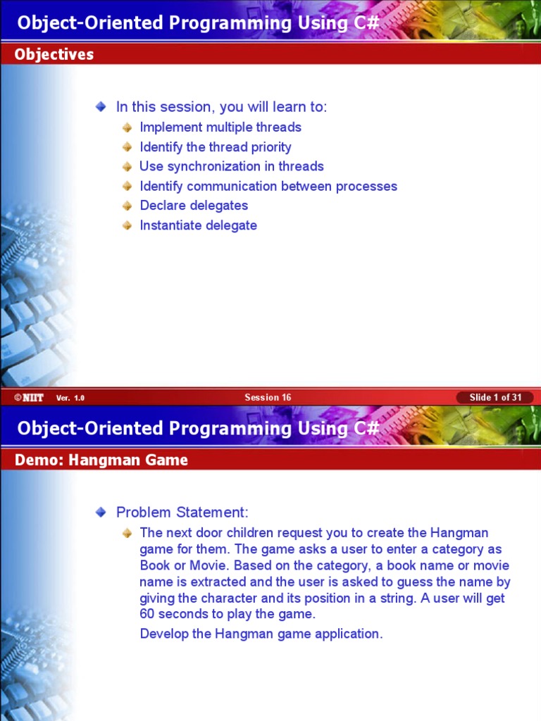 11 IEC T1S1 OOPs Session 16 | PDF | Thread (Computing) | Method (Computer Programming)