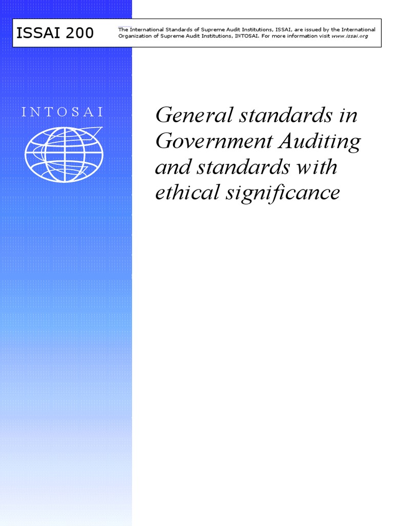 General Standards in Government Auditing and Standards With Ethical ...