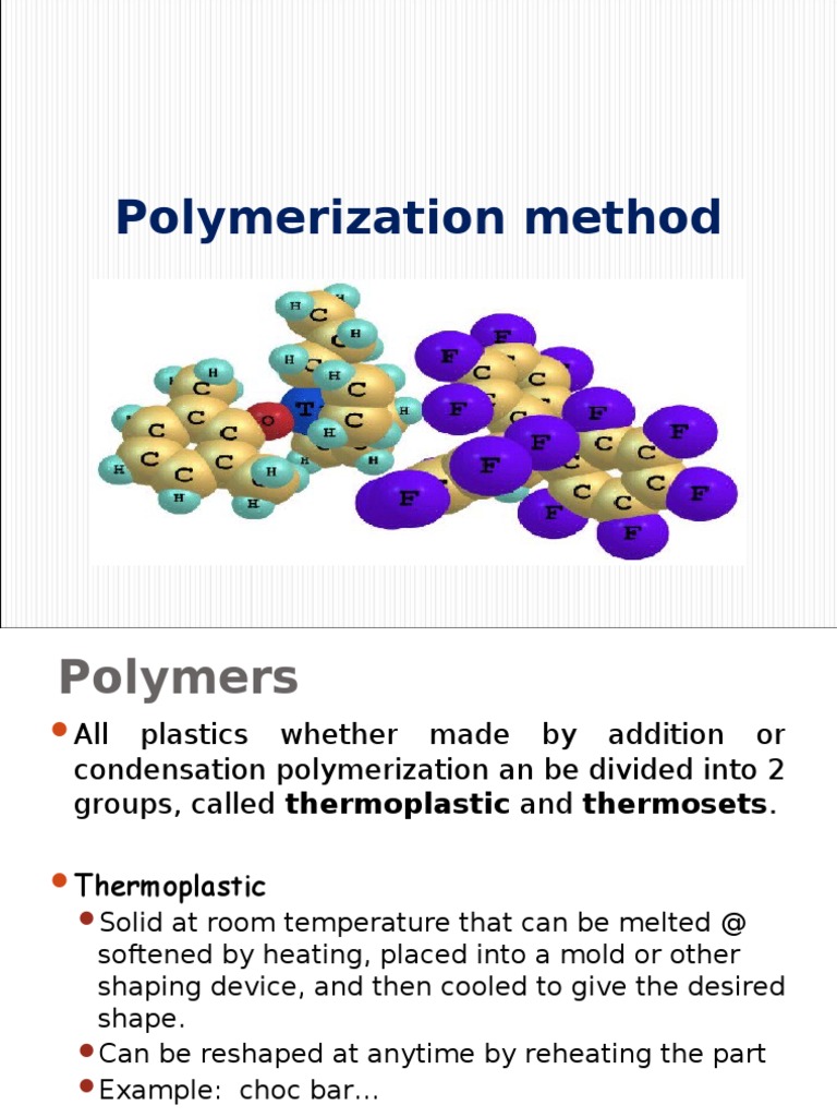 Chapter Polymerisation Method | PDF | Polymerization | Polymers