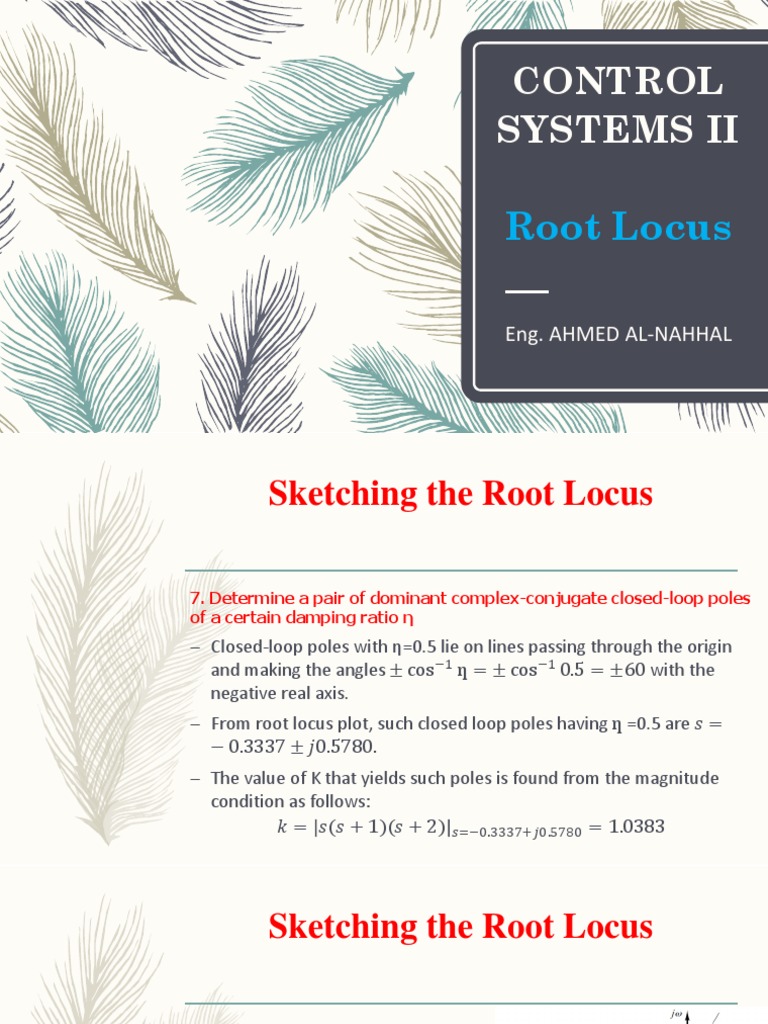 Lecture #3 Root Locus PDF | PDF | Teaching Mathematics | Analysis