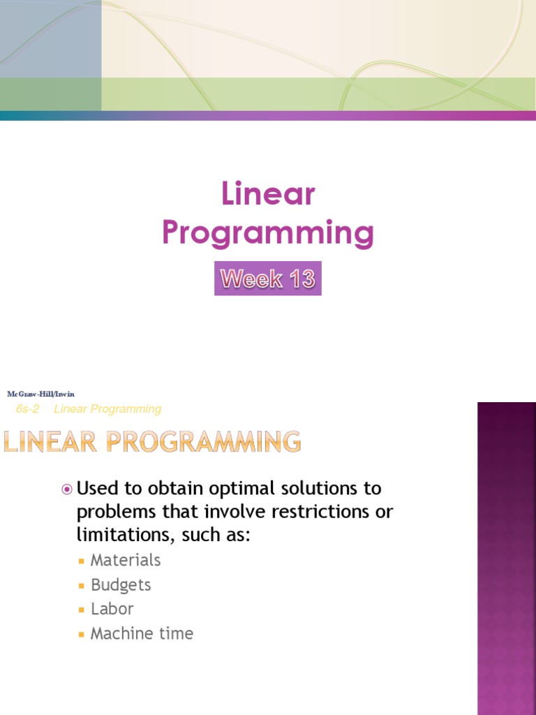 MgtSci Linear Programming | PDF | Linear Programming | Mathematical Optimization