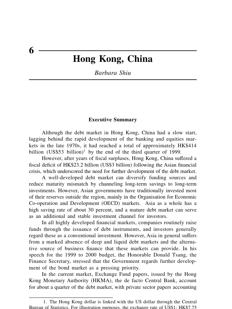 6 Hong Kong, China: Barbara Shiu | PDF | Securitization | Bond Market