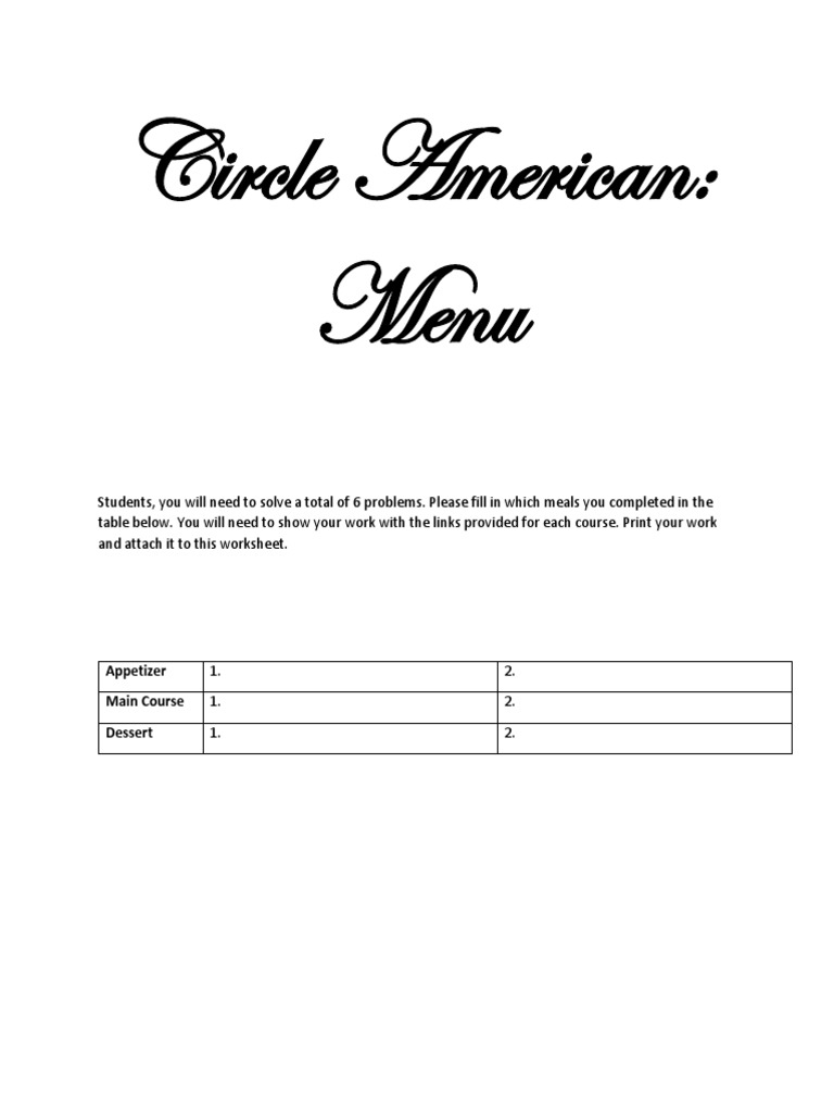 Unit Menu | PDF | Cooking, Food & Wine