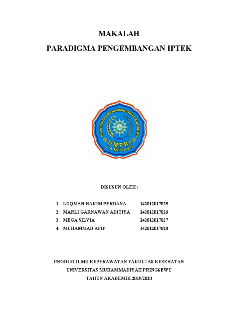 Makalah Paradigma Pengembangan Iptek | PDF