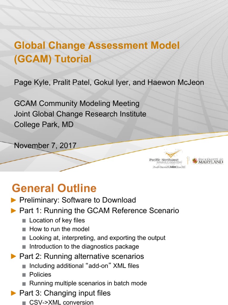 Global Change Assessment Model (GCAM) Tutorial | PDF | Microsoft Excel ...