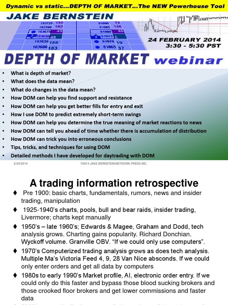 Depth of Market - PDF | PDF | High Frequency Trading | Market Liquidity
