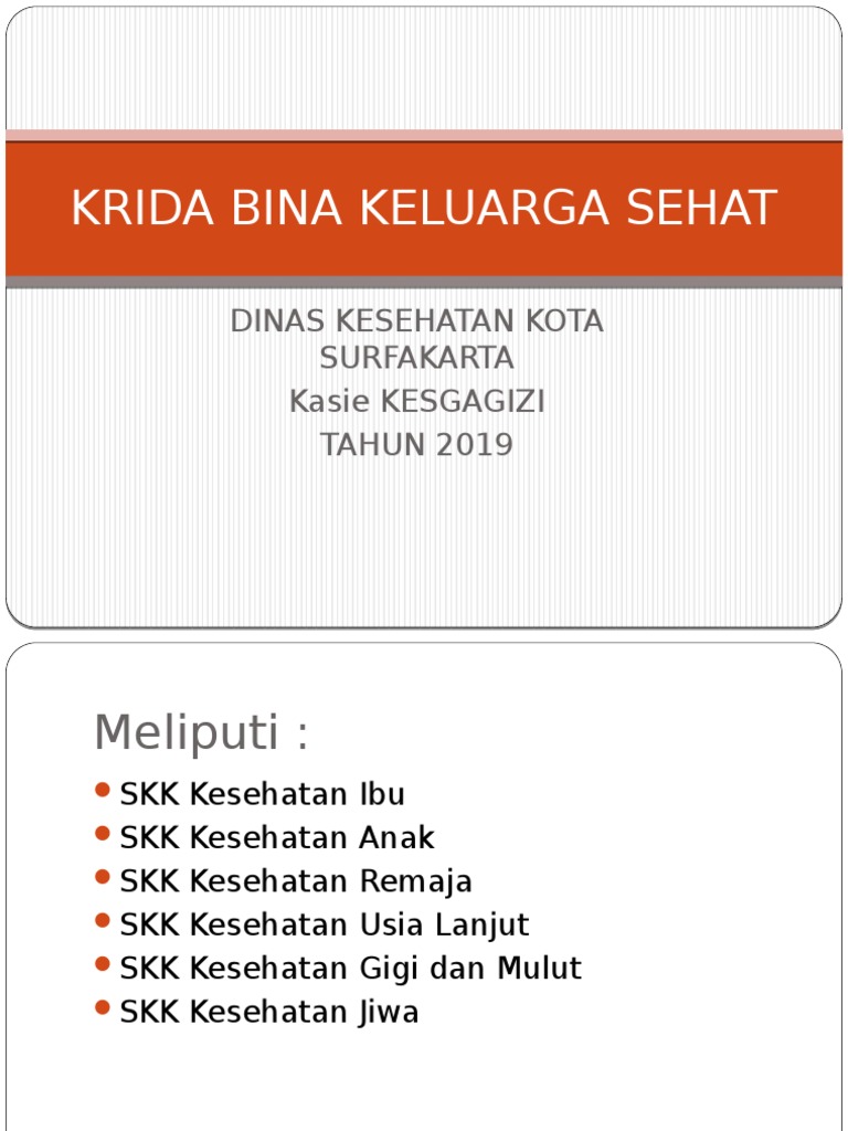 Krida Bina Keluarga Sehat | PDF | Kesehatan Holistik