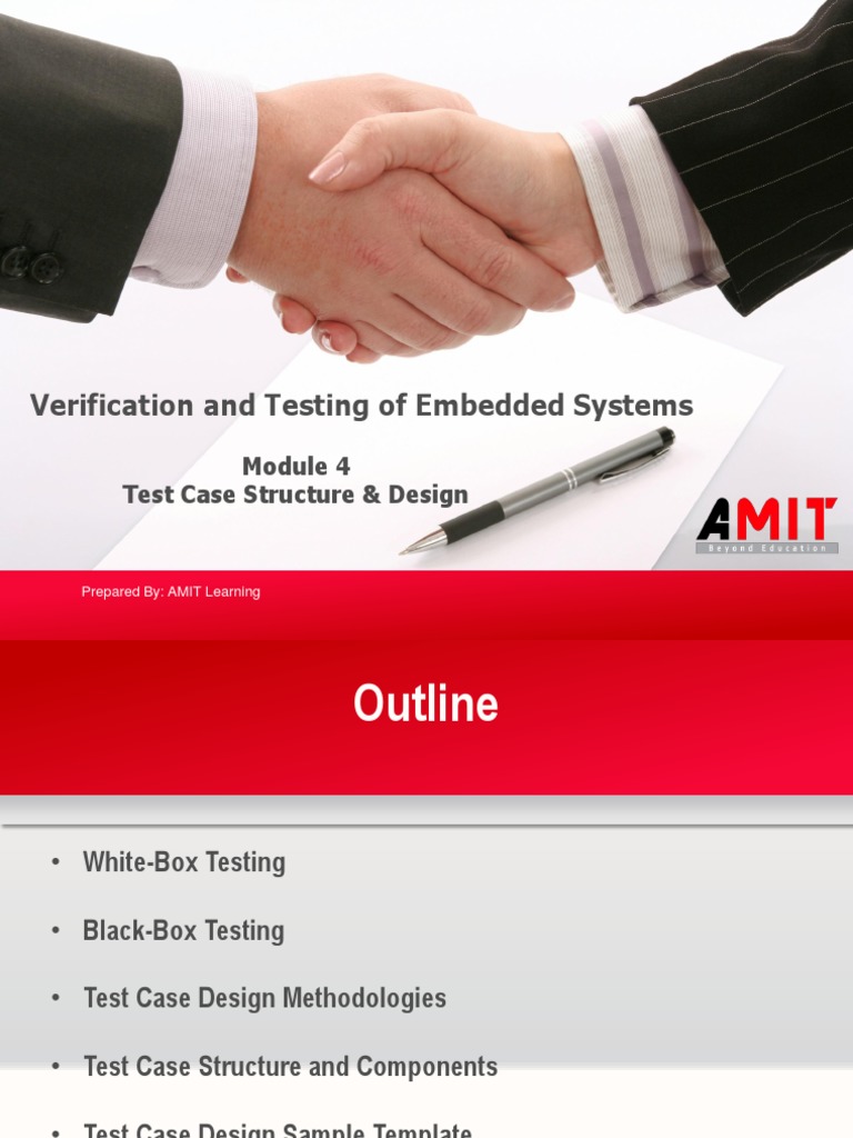 Verification and Testing of Embedded Systems: Test Case Structure ...