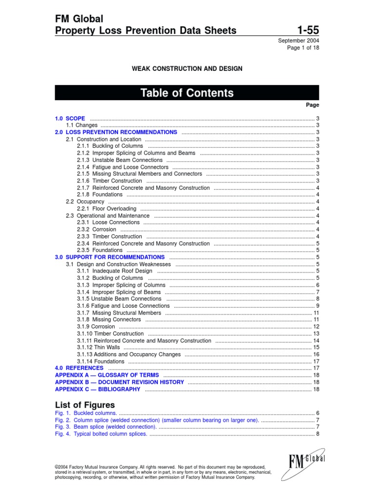 FM Global Property Loss Prevention Data Sheets: List of Figures | PDF ...