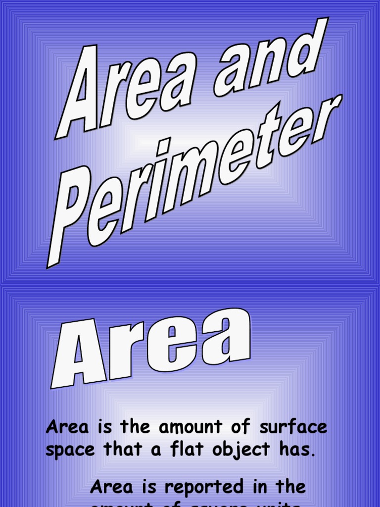 Area and Perimeter Basics for Kids | PDF | Area | Mathematical Concepts