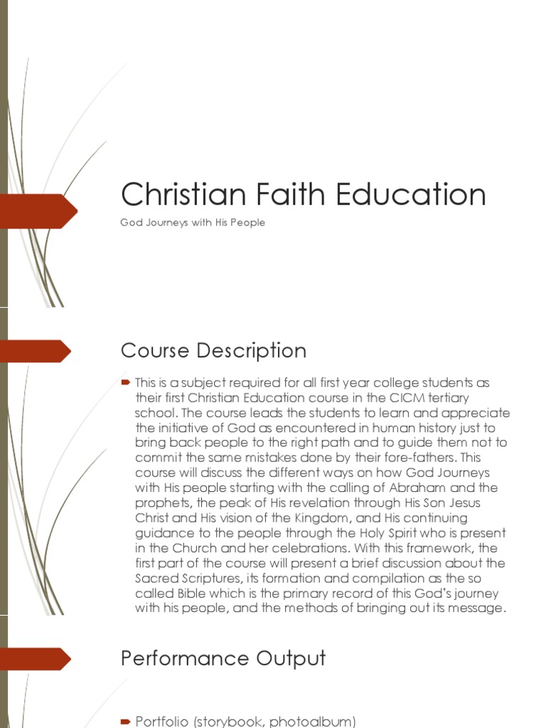 Christian Faith Education: God Journeys With His People | PDF | Hebrew ...
