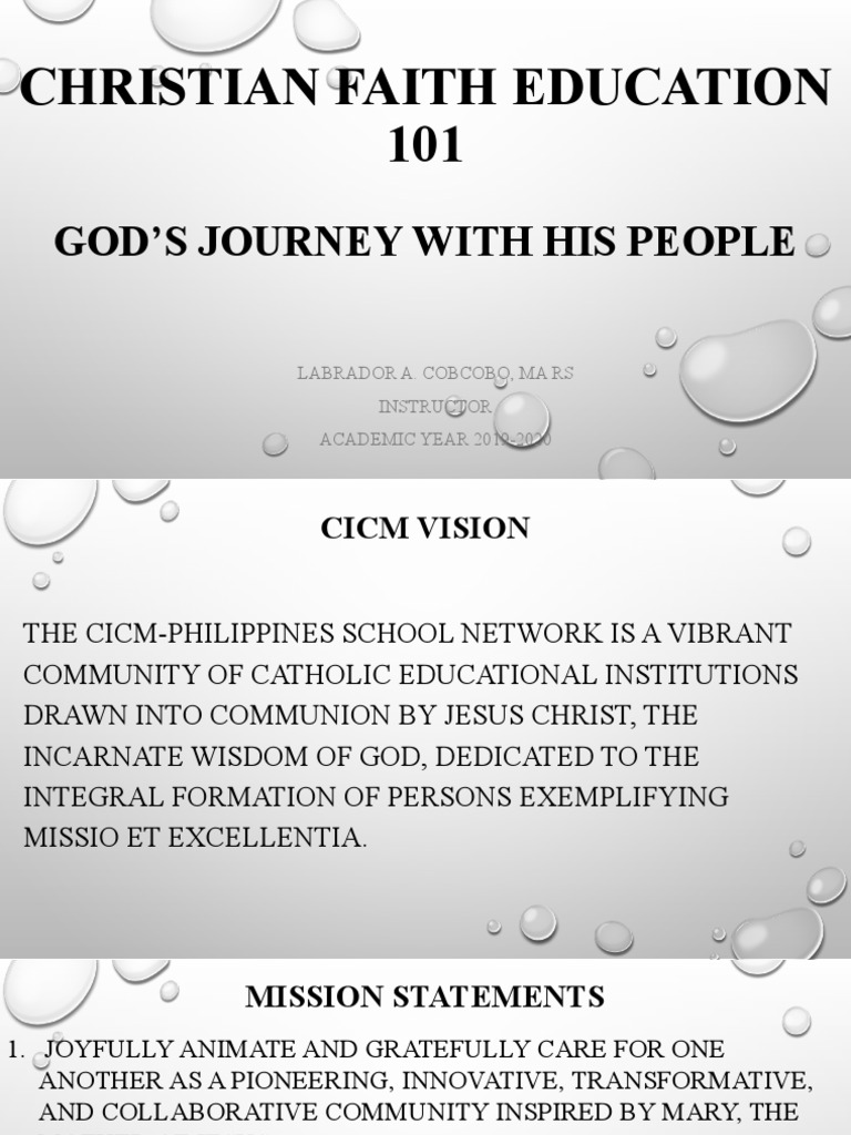 Christian Faith Education 101: God'S Journey With His People | PDF ...