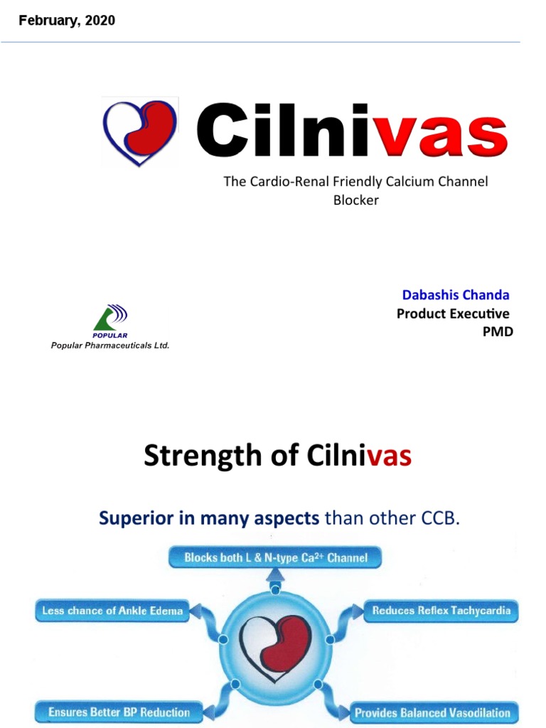 Cilnivas Presentation For MSC-Feb'20 | PDF | Medical Treatments | Drugs