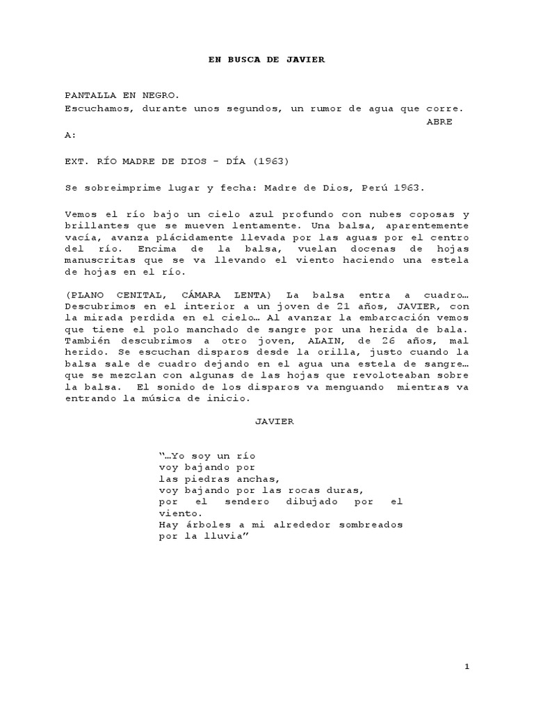 En Busca de Javier - Guion Filmado | PDF | Cuba | Fidel Castro