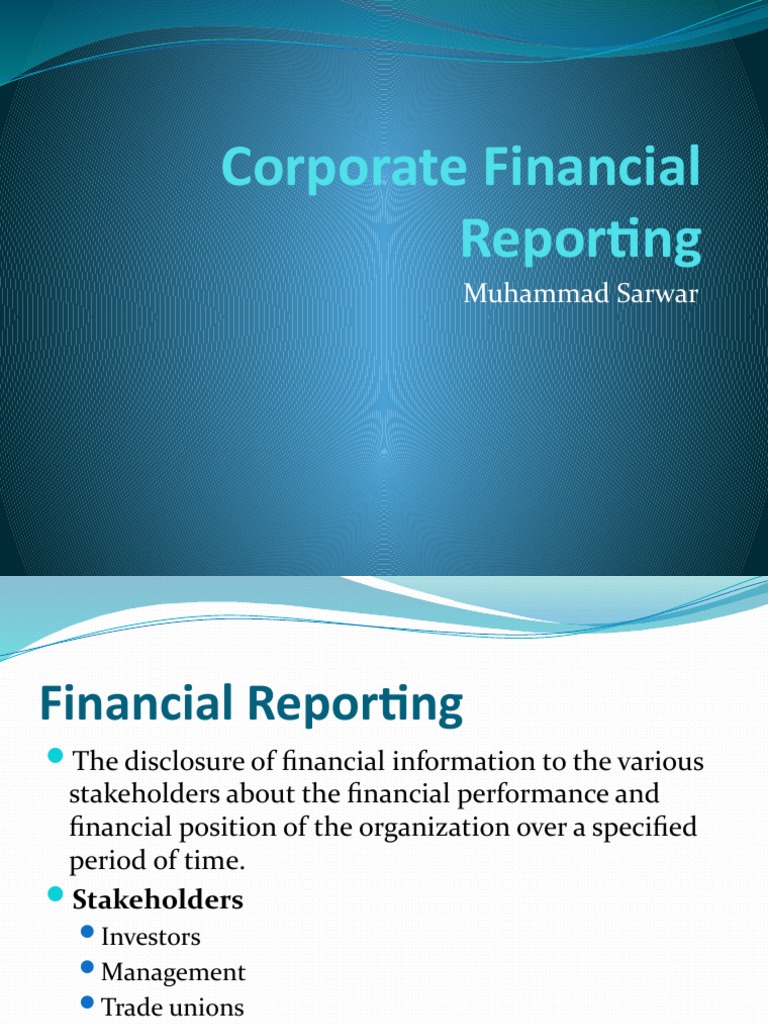 Financial Reporting Introduction | PDF | Financial Statement ...