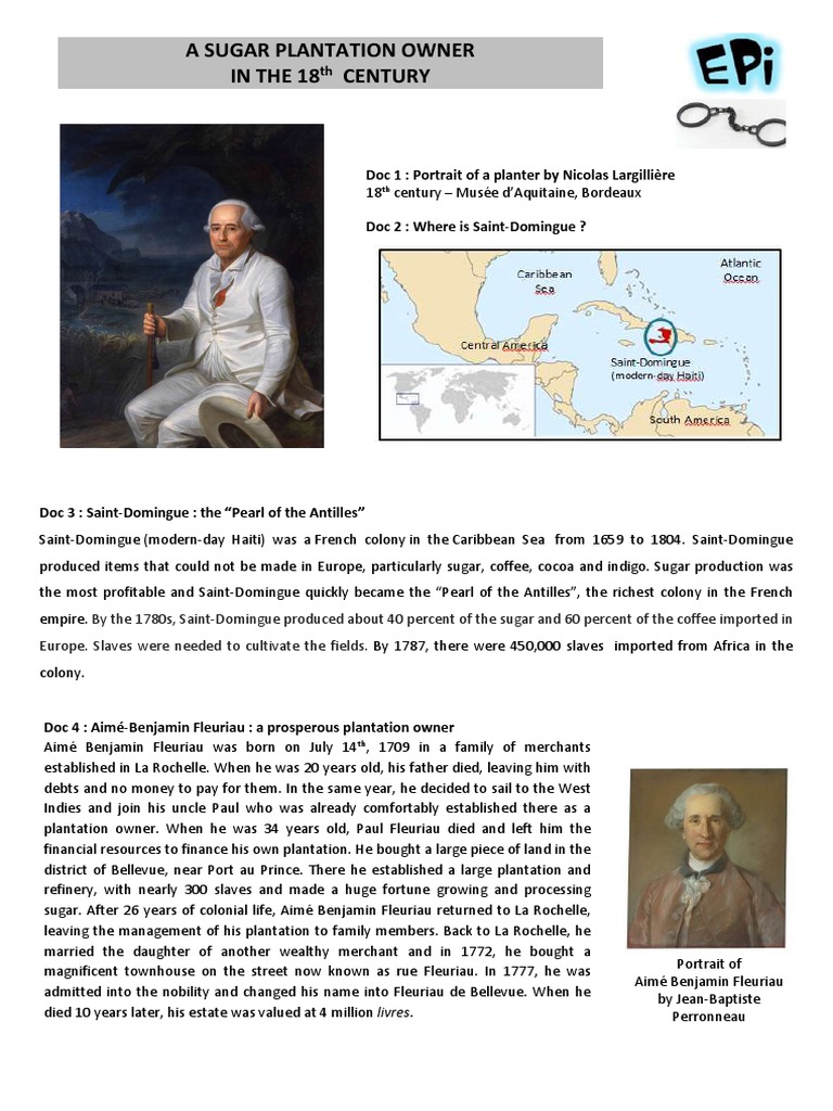 A Plantation Owner in The 18th Century | PDF | Plantation | Sugarcane