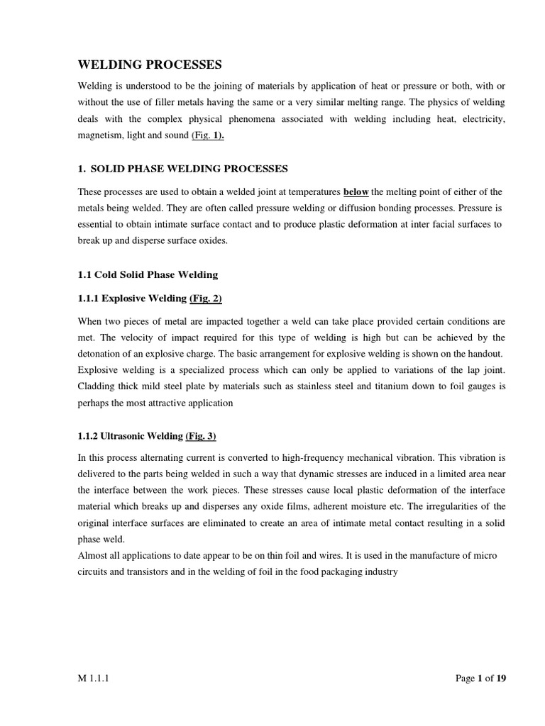 M 1.1.1 General Introduction To Welding Technology | PDF | Welding ...