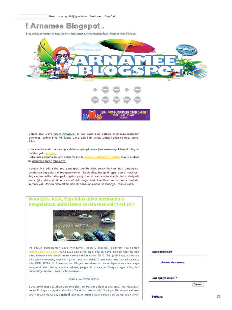 Nota Rpk Rsm Tips Lulus Ujian Memandu Pengalaman Ambil Lesen Kereta